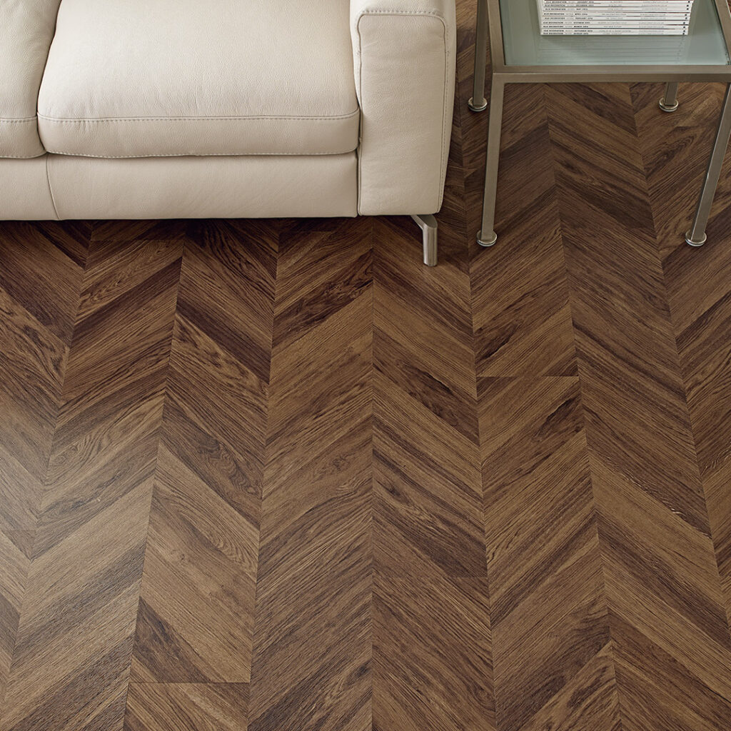 Tanned Chevron Parquet - LVT, Vinyl & Carpets | Floor-D